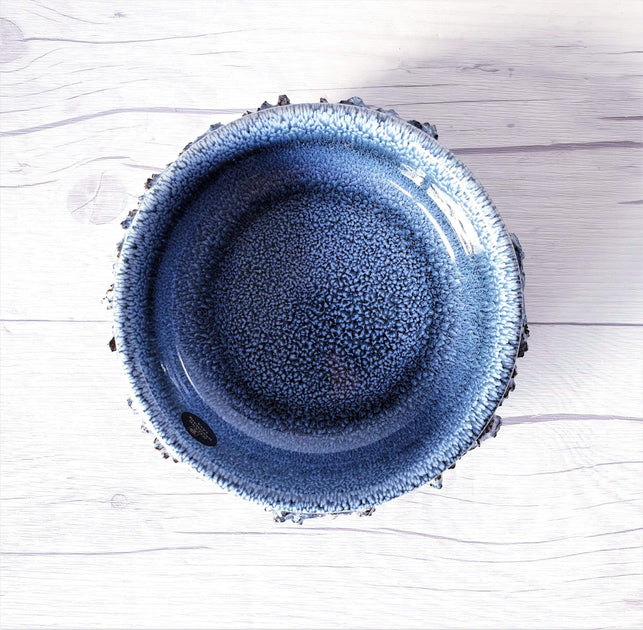 Glit Pottery, REAL Lava 'Fat Lava' in Rare 'Snow Blizzard' Blue Glaze ...