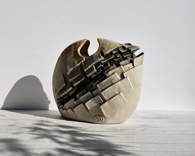 Japanese Postmodern Brutalist Toyo Ito Style, Architectural Ceramic St ...