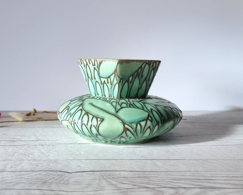 Thomas Forester Phoenix Ware, Verdant Series Art Deco Tube-Lined Mint ...